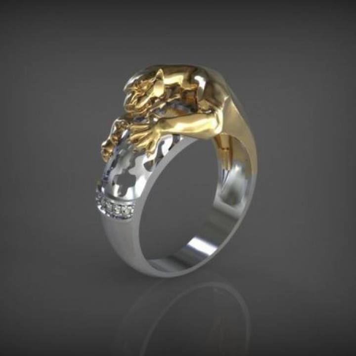3D Printable Ring Panthera 2 Parts by Poignie Frédéric
