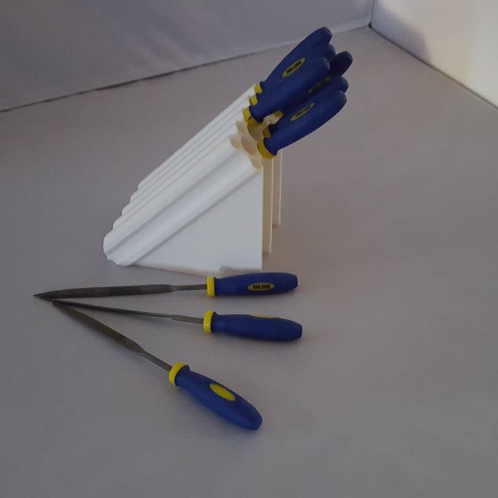 3D Printable Needle File Holder by Jim Field