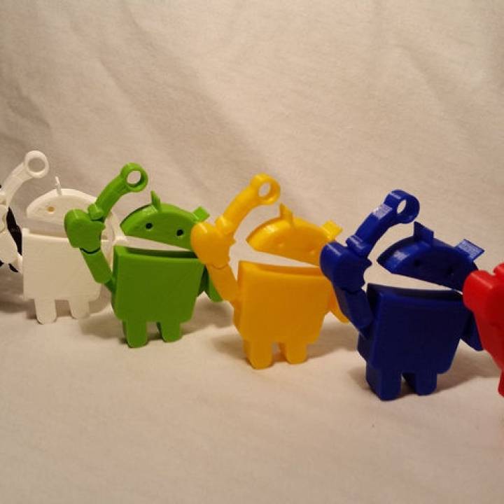 3D Printable Android Eating a Apple by Erik