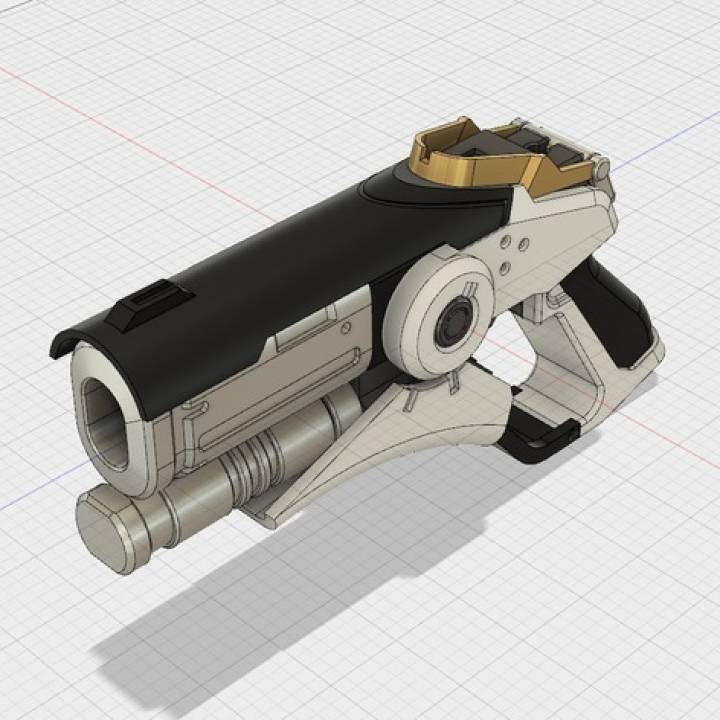 3D Printable MERCY GUN (overwatch) v2 [solid] by Oleg