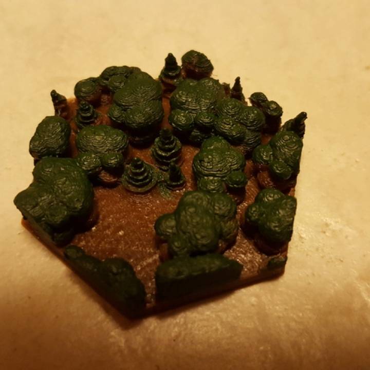 3D Printable Tabletop Trees (Hex) by John Bishop