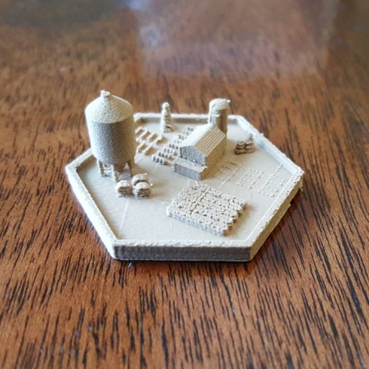 3D Printable Tabletop Farm (hex) by John Bishop