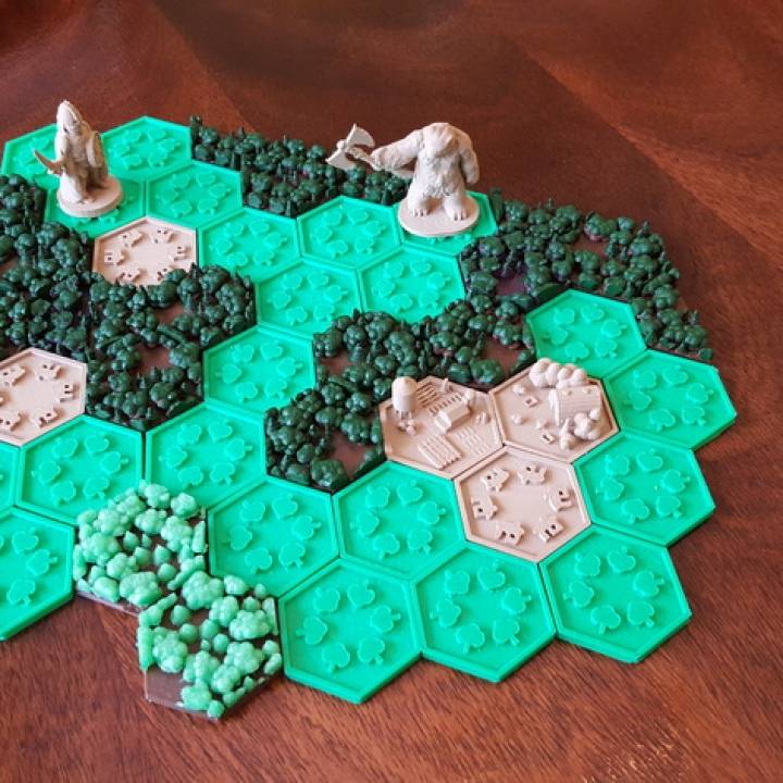 3D Printable Tabletop Farm (hex) by John Bishop
