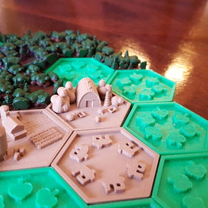 3D Printable Pig Tile (hex) by John Bishop