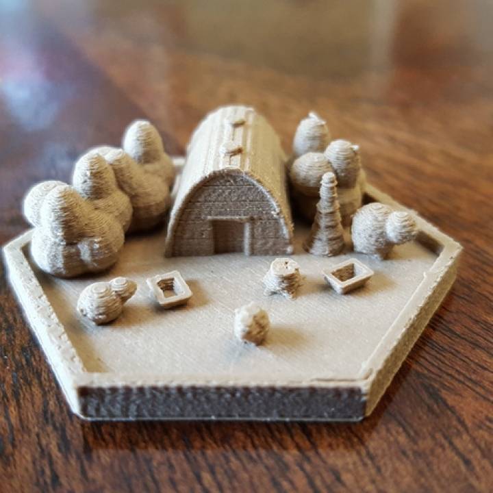 3D Printable Pig Tile (hex) by John Bishop