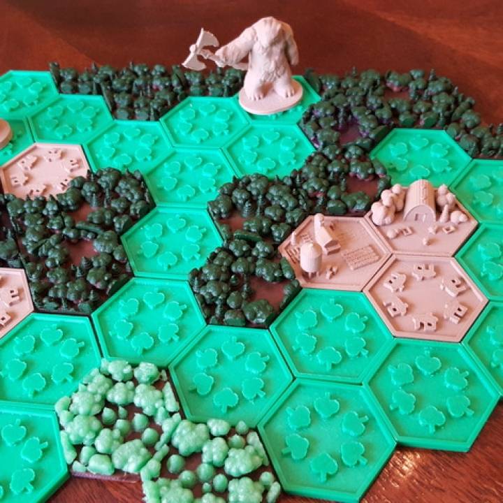 3D Printable Pig Tile (hex) by John Bishop