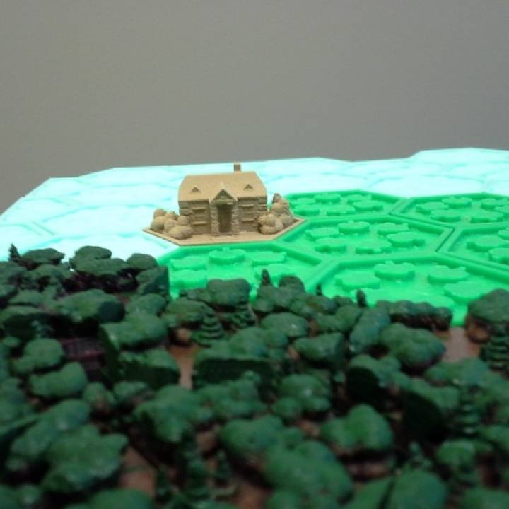 3D Printable House Tile (hex) by John Bishop