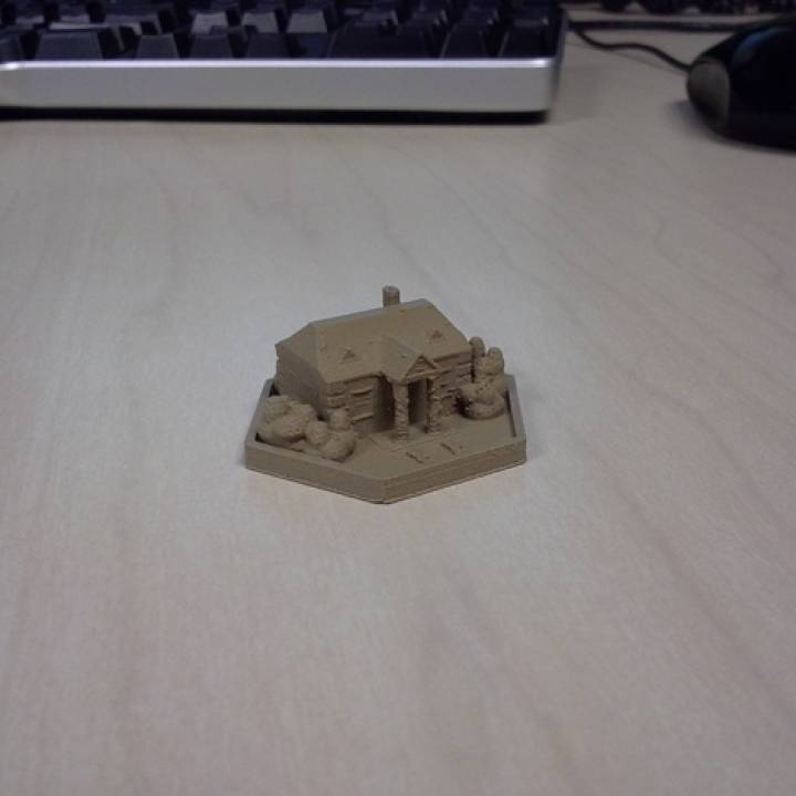 3D Printable House Tile (hex) by John Bishop