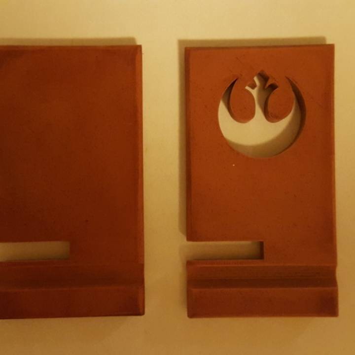 3D Printable Rebel Tablet / Phone Stand (Star Wars) by John Bishop