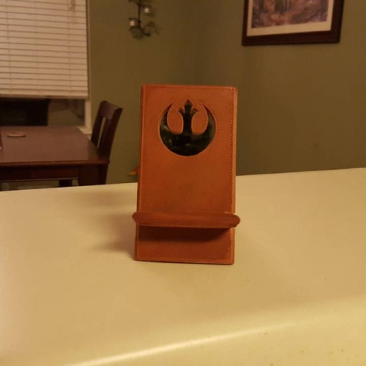 3D Printable Rebel Tablet / Phone Stand (Star Wars) by John Bishop