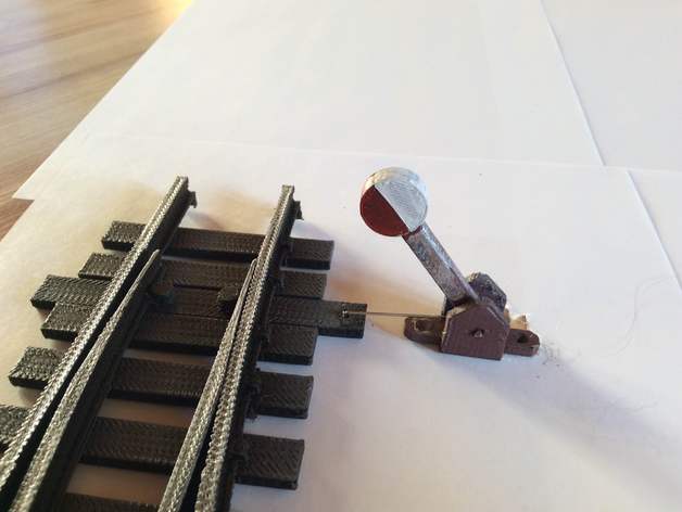 3D Printable Turnout Lever for Garden Railway System by Leif Myrberg