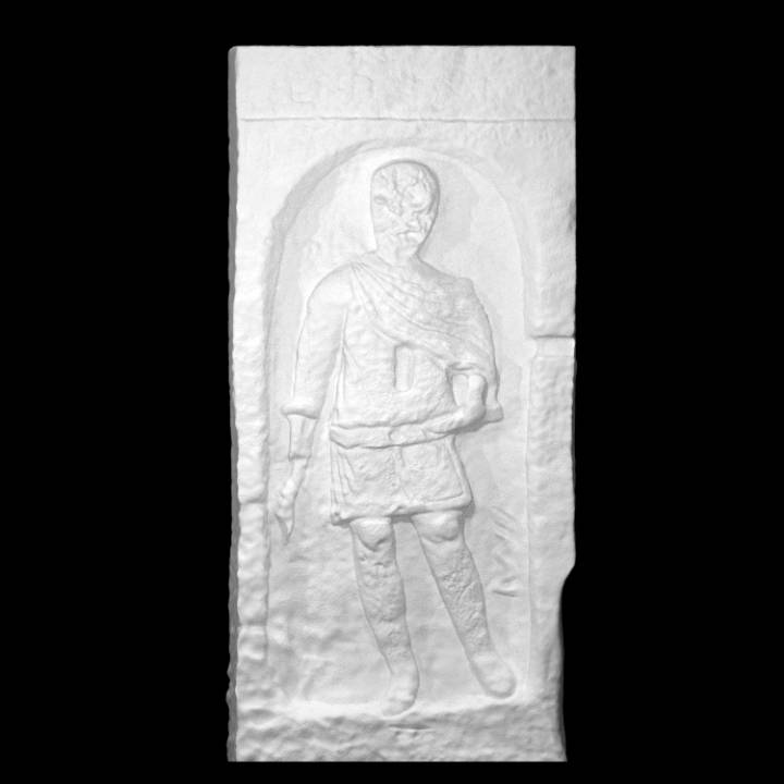 3D Printable Tombstone of Roman Centurion by Scan The World