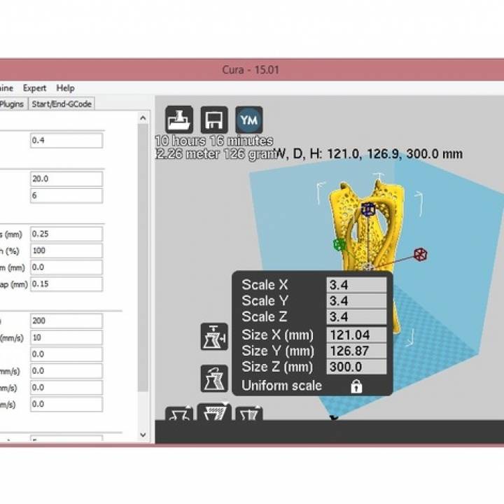 3D Printable Voronoi D Tower by @Dizingof by Shauki B.
