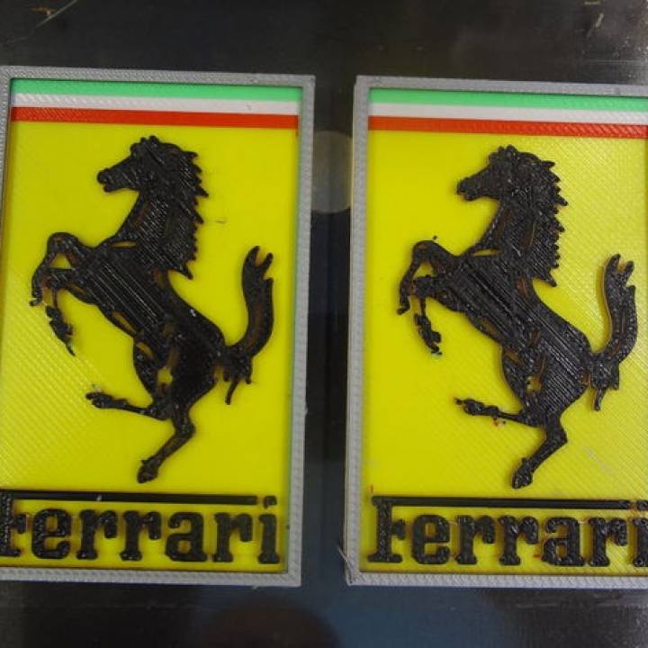 3D Printable 6 colors Ferrari logo by Davide Dalfiume