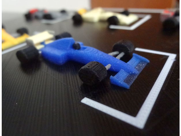 3D Printable F1 starting grid - 6 colors printed in one time. by Davide ...