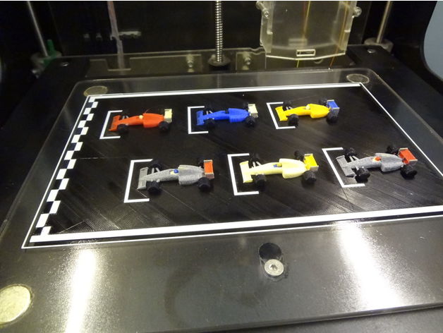 3D Printable F1 starting grid - 6 colors printed in one time. by Davide ...
