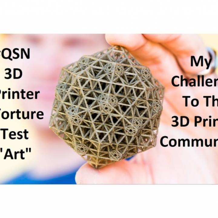 3D Printable QSN - 3D Printer Torture Test Art (Quasicrystalline Spin ...