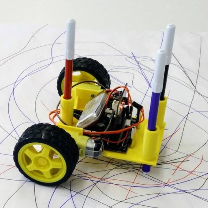 3D Printable mibot - drawing robot by adriano parracciani
