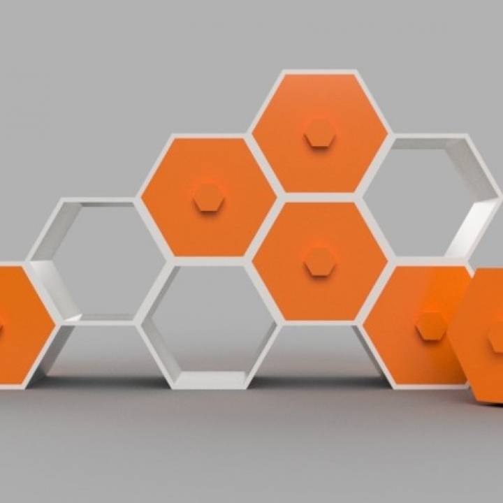 3D Printable Modular Hex Drawers by Dan O'Connell