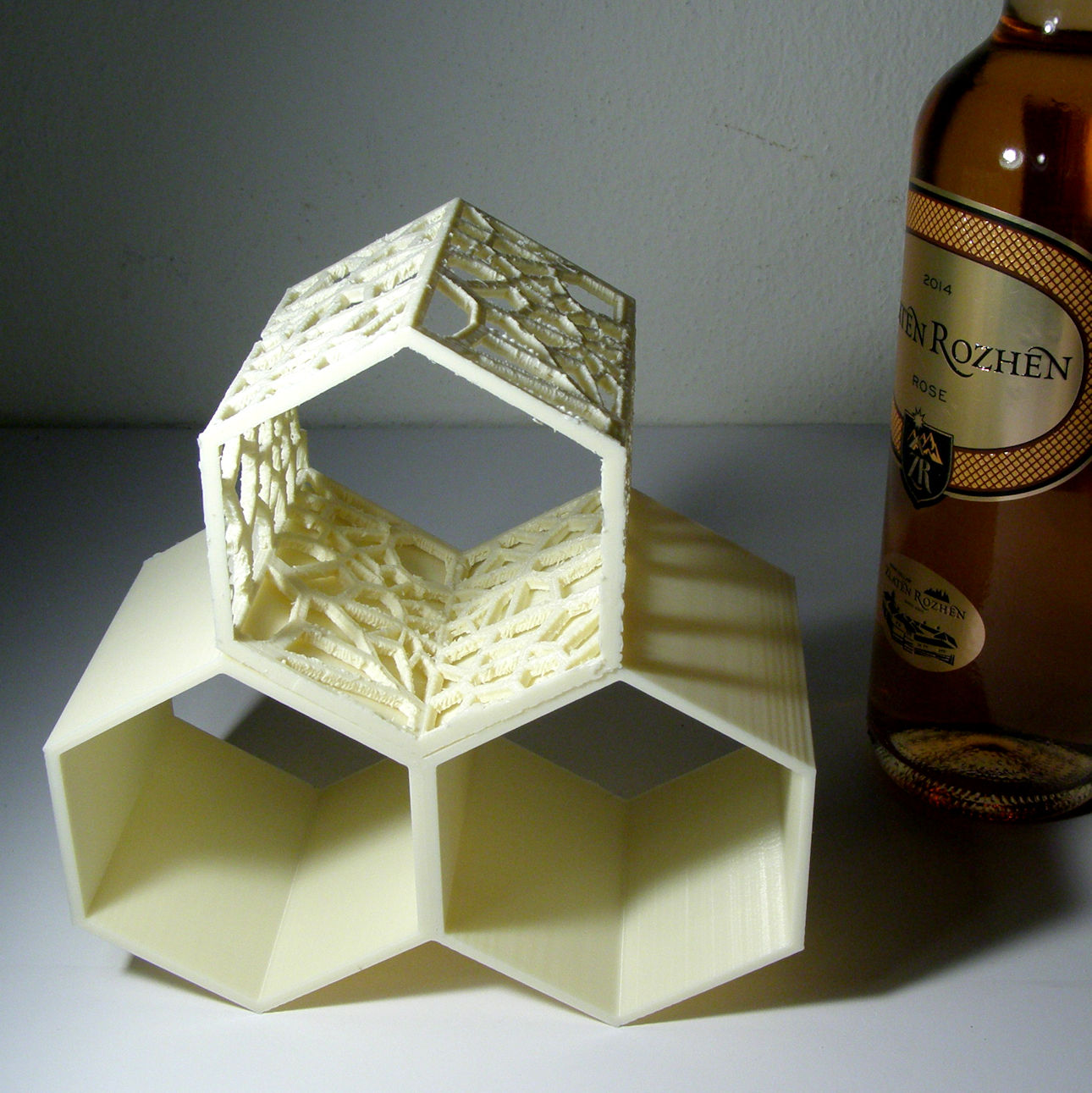 3D Printable Modular Wine Rack by Dan O'Connell