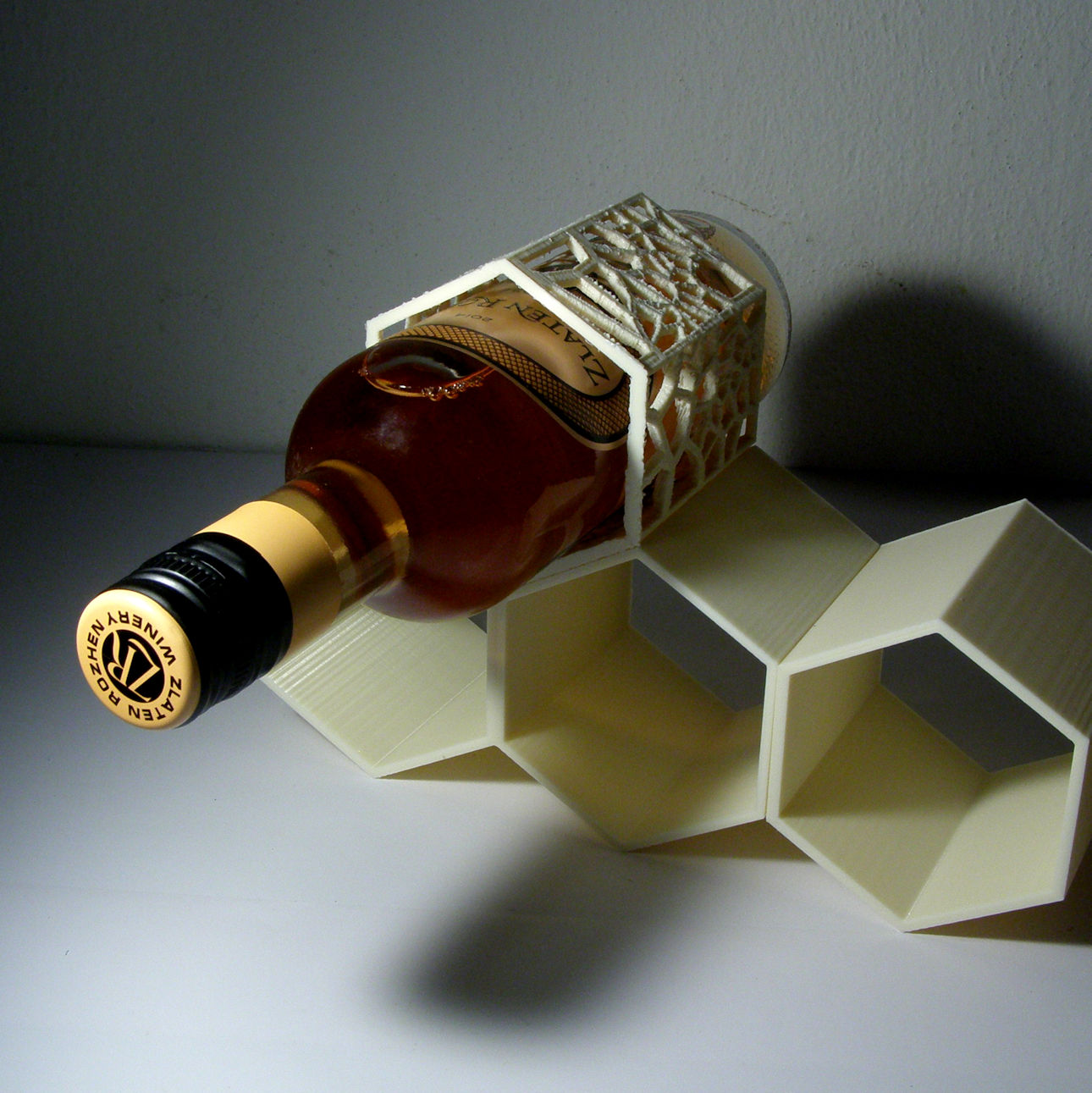 3D Printable Modular Wine Rack by Dan O'Connell