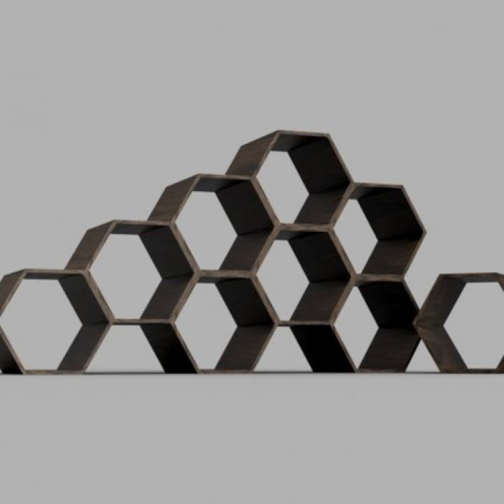 3D Printable Modular Wine Rack by Dan O'Connell