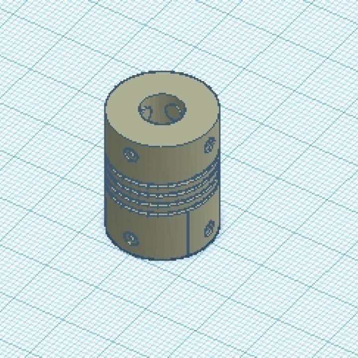 3D Printable 5mm-to-8mm-Lead-Screw-Coupler by Darryl M.