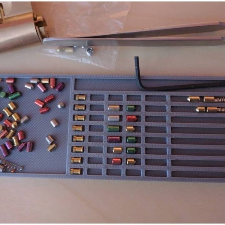 3D Printable Lock picking pinning matt by Catus Maximus