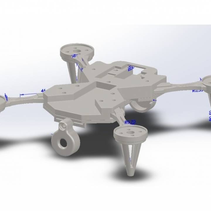 3D Printable 250er Quadrocopter with CC3D (v2) by Daniel Scheidler