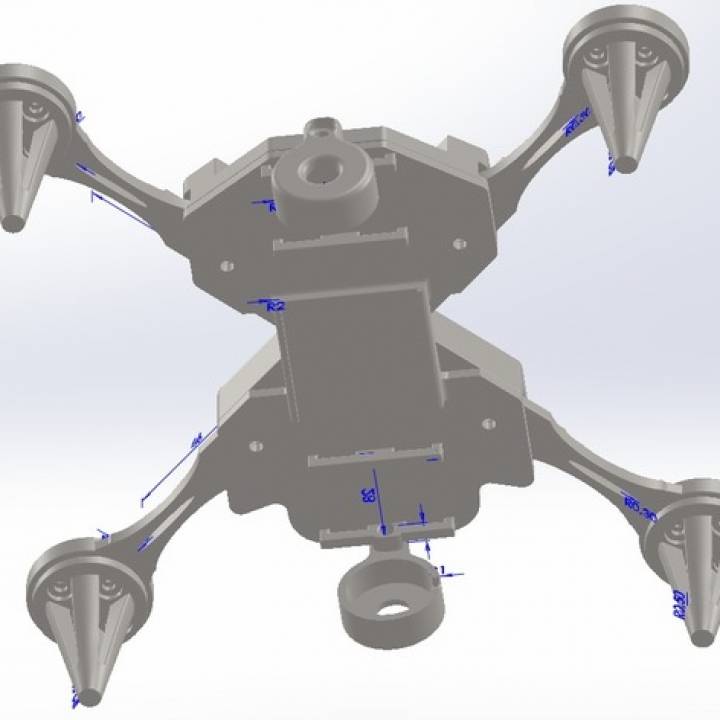 3D Printable 250er Quadrocopter with CC3D (v2) by Daniel Scheidler