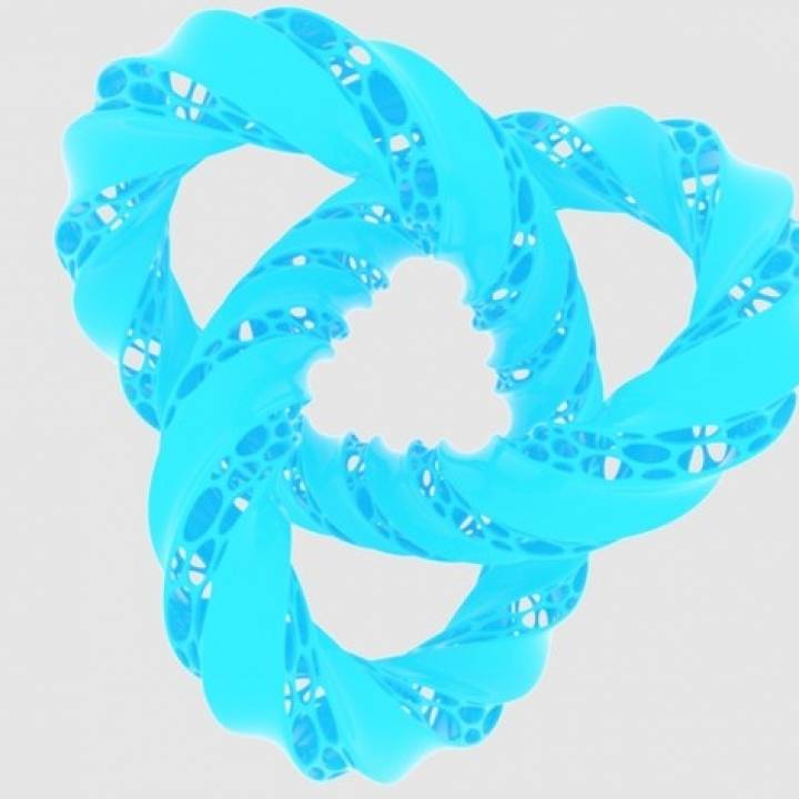 3D Printable Twisted Trefoil Knot by Dan O'Connell