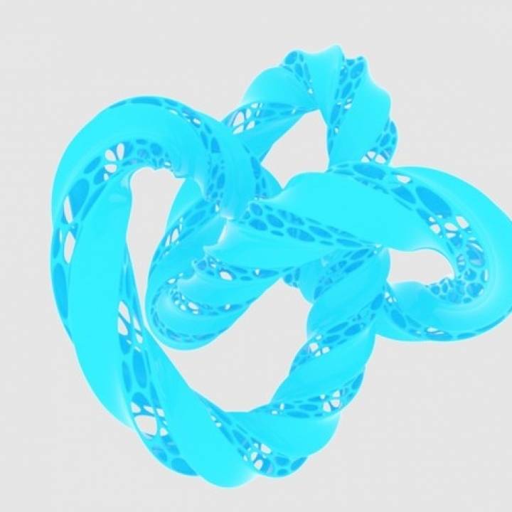 3D Printable Twisted Trefoil Knot by Dan O'Connell