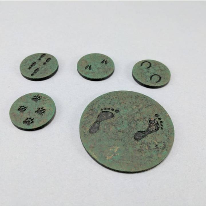 3D Printable 28mm Track Markers by Ryan Beasecker