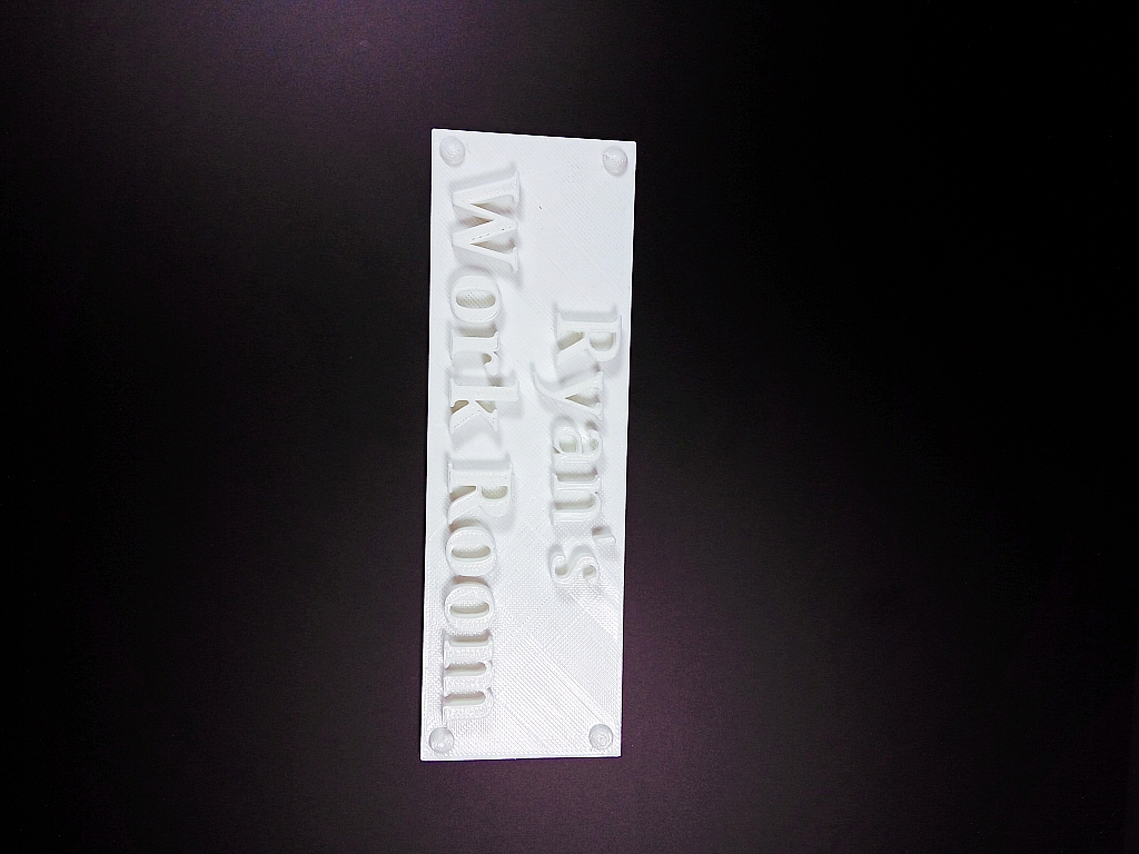 3D Printable Work Room Sign by Ryan Smith