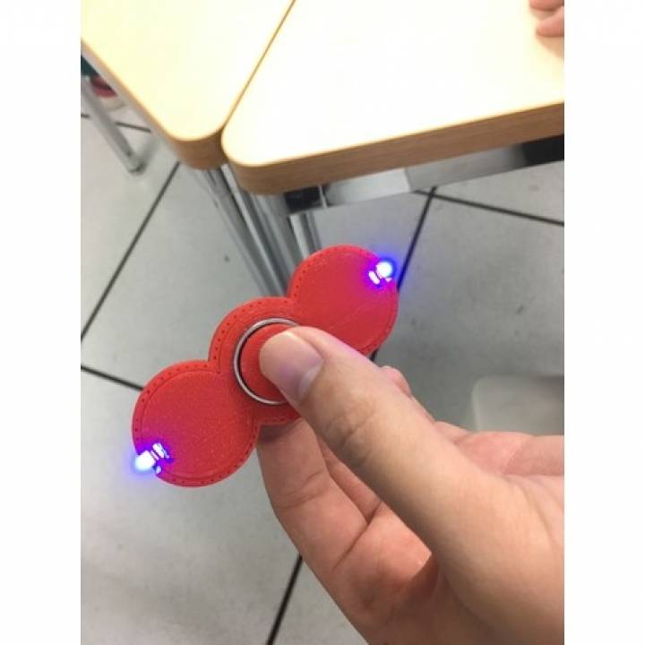 3D Printable LED Hand Spinner by chao henry