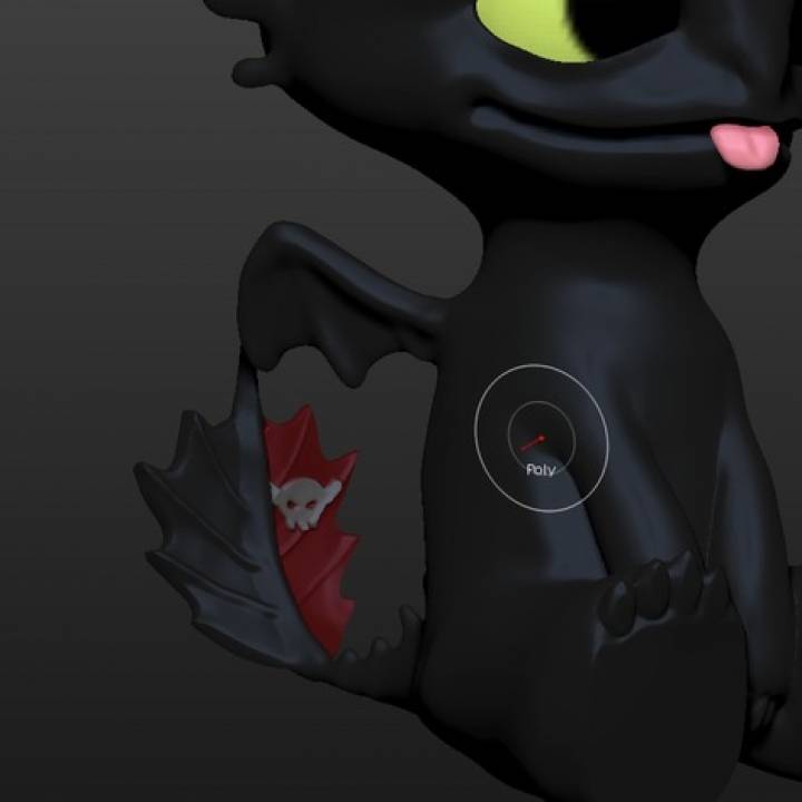 3D Printable Toothless by Henry Qiu