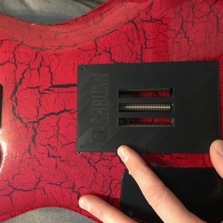 3D Printable Electric guitar backplate by Mikko Lepistö