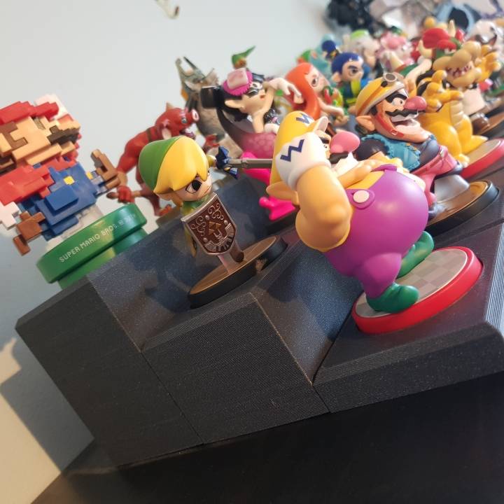 3D Printable Nintendo Amiibo Tiered Stands. by David Kidd