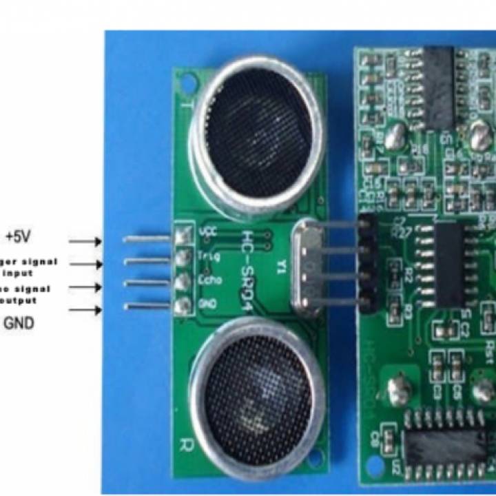 3D Printable Sonic Punisher Ultrasonic Sensor Mount by Darrin Mcland