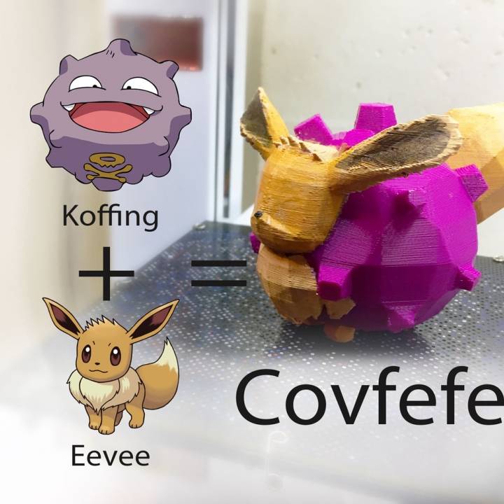 3D Printable Covfefe Pokemon by Jon Cleaver