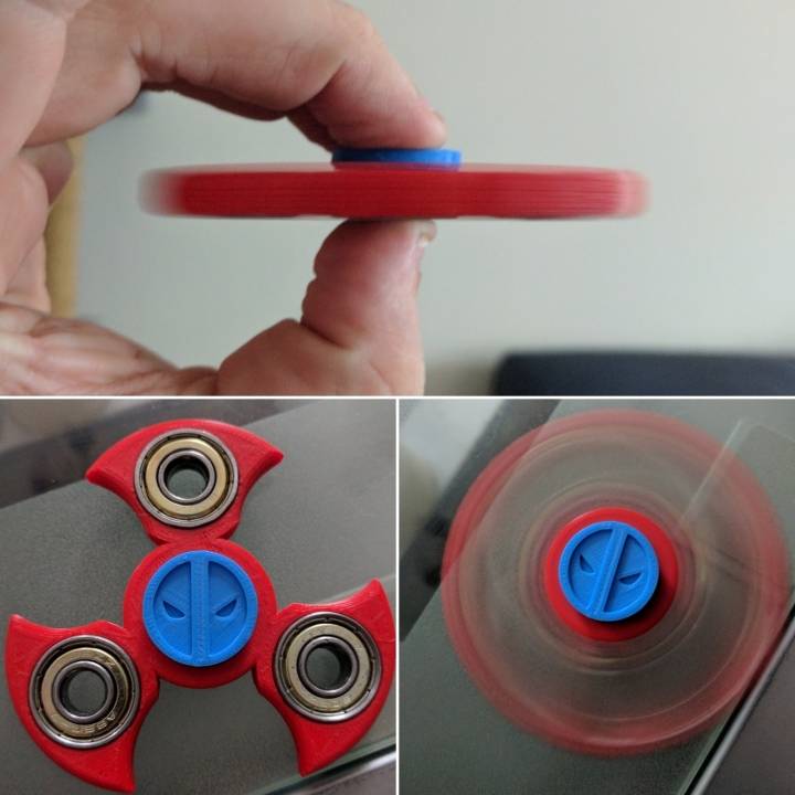3D Printable Deadpool Spinner by Jonni...
