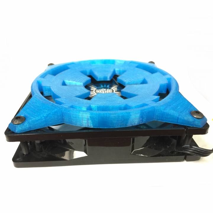 3D Printable Star Wars Galactic Empire 120mm Fan Shroud by Raleigh Shade