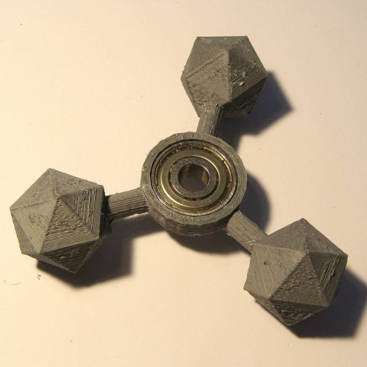 3D Printable D20 Fidget Spinner by VenusGD