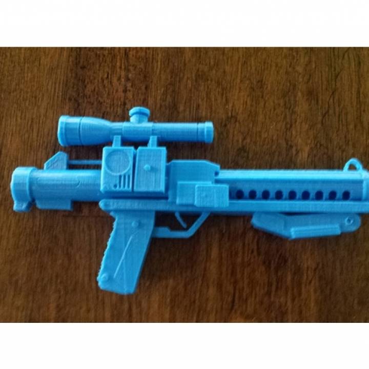 3D Printable Mini F-11D Blaster Rifle replica by Jayden