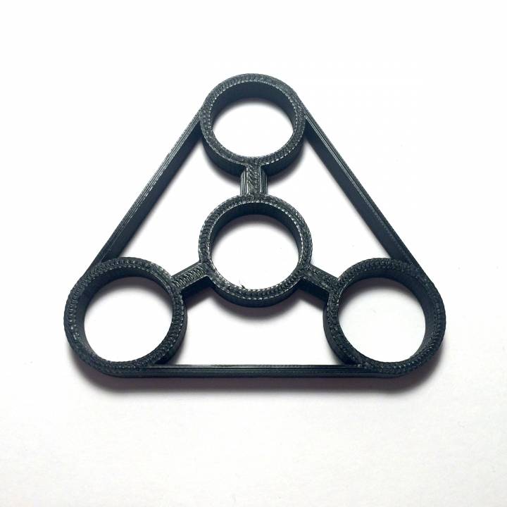 3D Printable Triangular Fidget Spinner by Darin