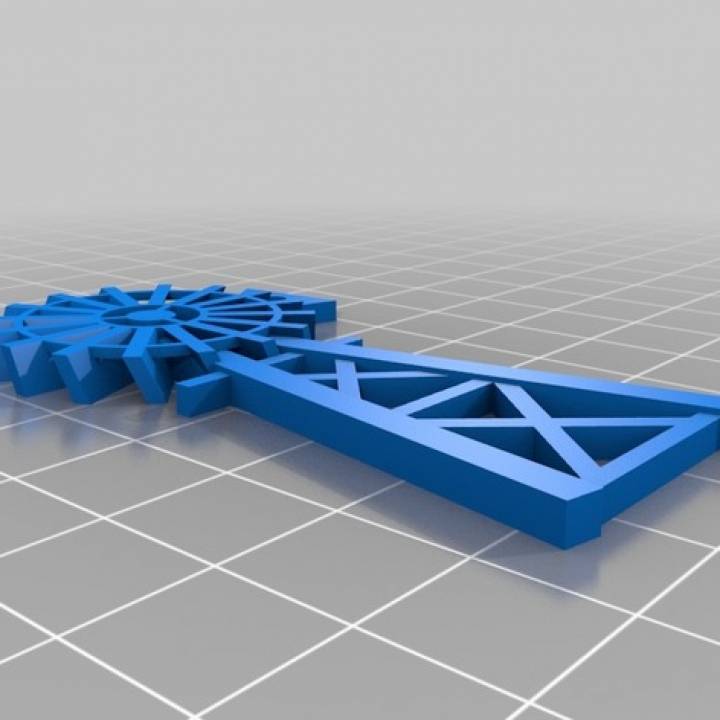 3D Printable Windmill Keyring by Jaco Engelbrecht