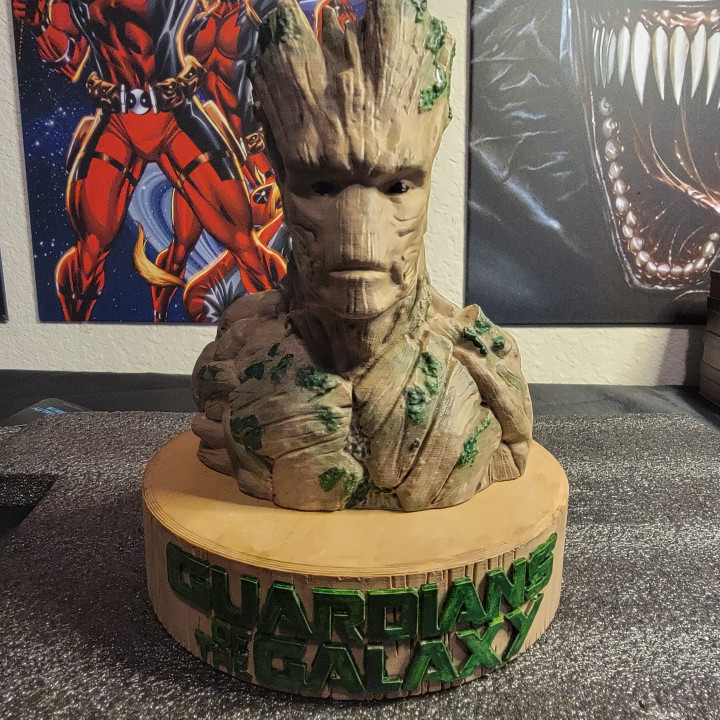 3D Print of Stand for Groot bust by reyrey1