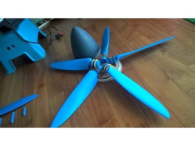 3D Printable Spitfire Propeller 1:4 scaled model by Alex Ng
