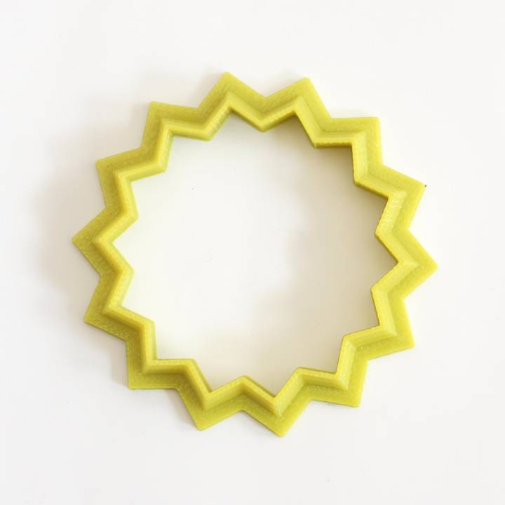 3D Printable sun cookie cutter by Mathis