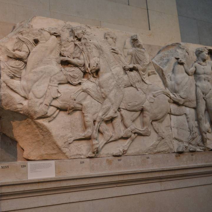 3D Printable Parthenon Frieze _ North XLVI, 128-129-130-131 by Scan The ...